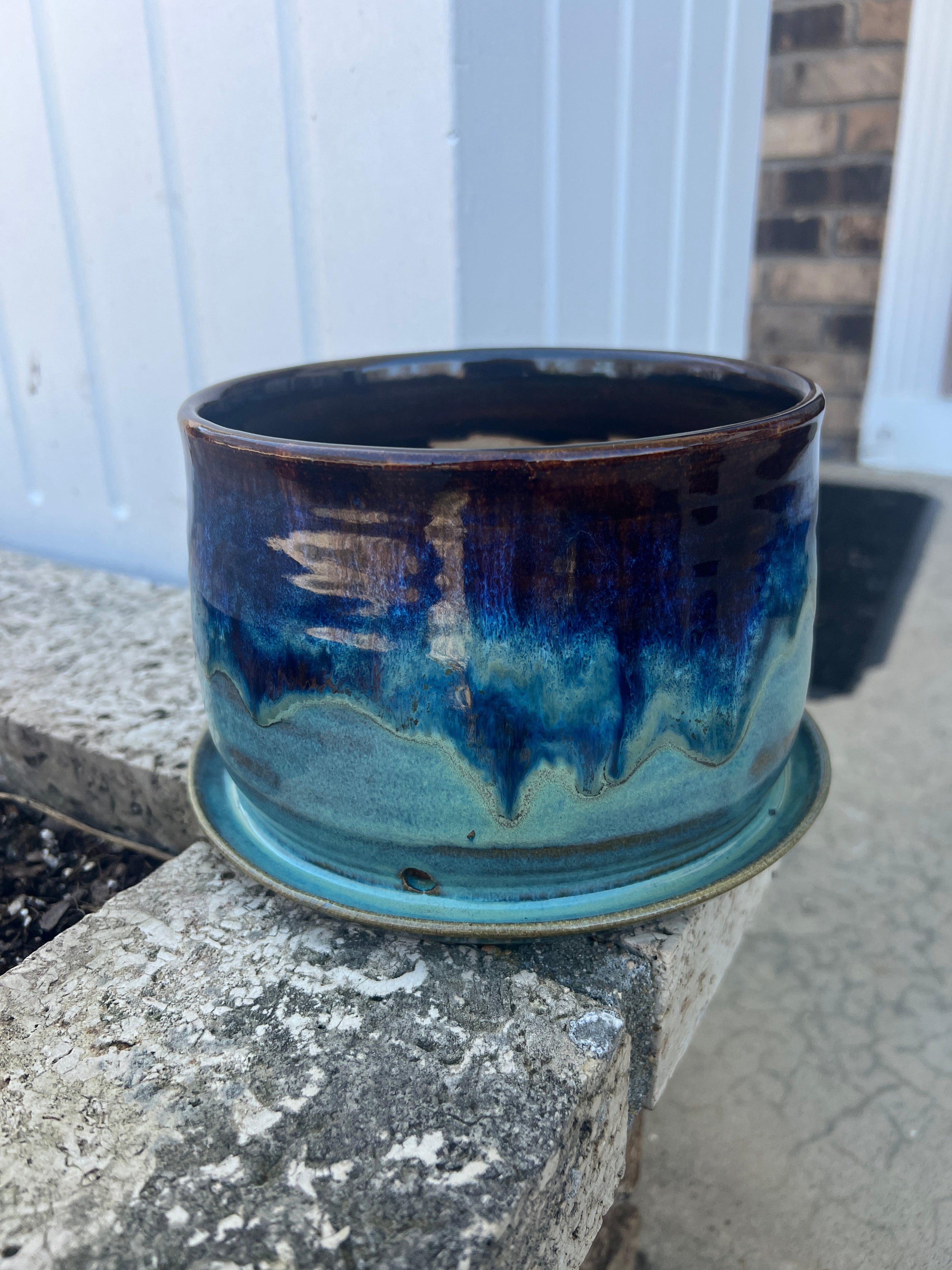 Planters with Attached Drip Plates | Dani Ceramics